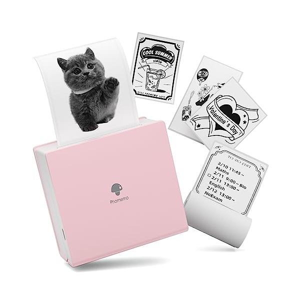 カラー：ピンクサイズ：本体+1ロール用紙（サンプル）スタイル：モダンPhomemo M02は、ポータブル式ミニプリンターです。スマホのBluetooth機能を介して、無料専用アプリPhomemoを接続します。さまざまな機能を簡単に使用して、...