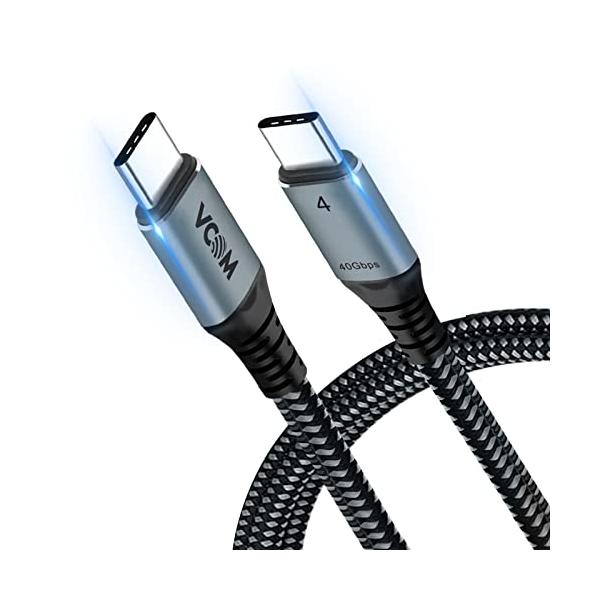 スタイル：普通版　1.2M-40Gbps?【40Gbps USB4ケーブル】USB C ケーブル 1.2mは最大40Gb/sのデータ転送速度に達し、14時間のHDビデオまたは25,000枚の写真を40Gbpsで1分間にコピーできます。（注：...