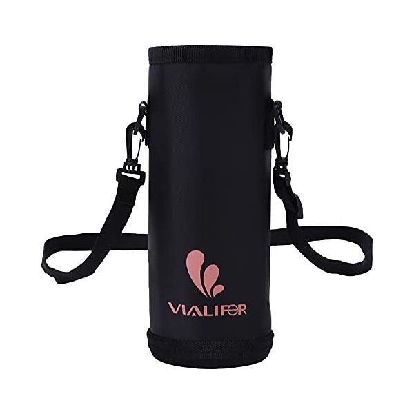 カラー：ブラック+ピンクサイズ：1000ML【三層断熱構造素材】ポーチ外生地/ポリウレタン・ポリエステル、ポーチ内生地/ポリエステル 外層：ポリエステル/中層：発泡ポリエチレン/内層：アルミフィルム/ショルダーベルト：ポリプロピレン（600...