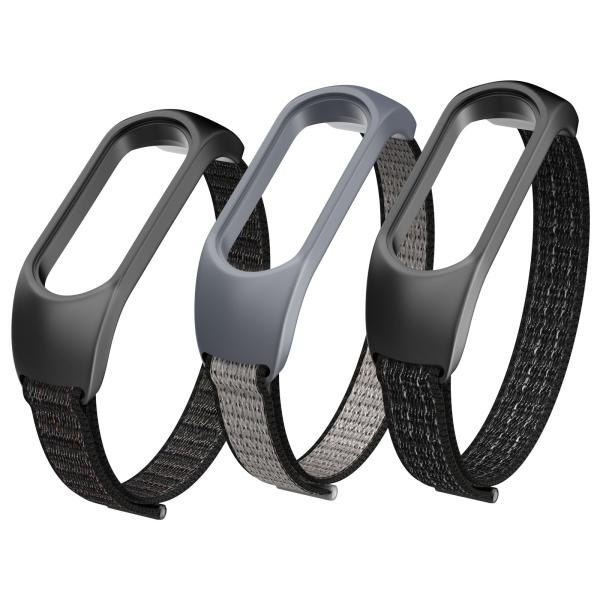 カラー：BrightBlack+DarkBlack+Grayサイズ：MiBand7適用機種 Xiaomi Miスマートバンド7に対応する交換用ベルトです。バンド6/5/4/3にも適用しております。バンド8に適用出来ません。購入前に機種をご確...