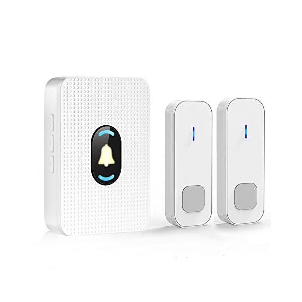 カラー：ホワイトサイズ：2送信機*1受信機・【55種類メロディー選択可】：お好みで設定できる55種類の呼出音。多種多様の環境と要求を満たす。 送信器ごとに異なる音を設定できるので、音による送信器の判別が可能です。・【高い受信感度、長距離無線...