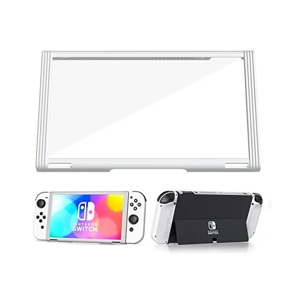 カラー：ホワイトサイズ：7 インチ対応機種：Nintendo Switch 有機ELモデル対応/ 新型switch OLED 保護ガラスフィルムです。【専用設計】【3Dガラス・99%高透過率】：0.3mmの厚さのガラスフィルムプラスPC素材...