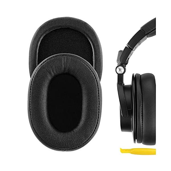 カラー：ブラック高品質の メモリーフォーム と プロテインレザー で作られたイヤーパッドです。古くなったイヤーパッドを交換できます。新しいイヤーパッドに交換して、耳をより快適にします。オーディオテクニカ Audio Technica ATH...