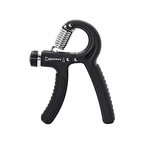 カラー：ブラックサイズ：5-60kgスタイル：グリップ【調整でき】ハンドグリッパー握る負荷の強さは約5KGから60KGまで無階段調整できます。自由に調整可能な握力グリップです。（製品の負荷強度は5〜60KG、お客様ごとに体力が異なり、握力の...