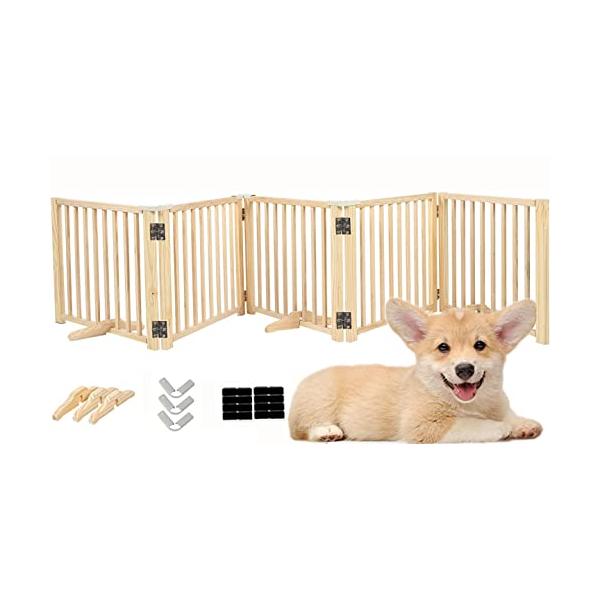 カラー：木色サイズ：幅304cm x高さ43cmx奥行き60.5cm（5枚）●インテリアになじみやすい木製 ・ワンちゃんの安全と飼い主さんのお部屋へのこだわりを両立するナチュラルな雰囲気のパイン材。暖かみのある木目、なめらかな質感です。●工...