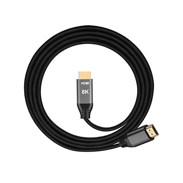 カラー：ブラックサイズ：200CMHDMI 2.1ケーブル ウルトラHD UHD 8K 60hzケーブル 48GB オーディオ＆イーサネットHDMIコード付き高速:業界標準の48Gbsの帯域幅により、8K (UHD) 1440p (QHD)...