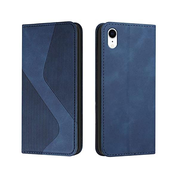 カラー：ブルーサイズ：i Phone XRスタイル：手帳型【対応機種】：i Phone XR (6.1inch対応) 専用携帯ケース。ケースに横置きスタンド機能が付いているので、手に持たず動画の視聴などを楽しむことができます。ケースの内側に...