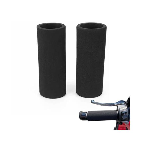 【高品質素材】高密度スポンジ製で柔らかく快適で丈夫です。グリップの寿命を延ばし、グリップの色合いと輝きを保護します。【振動吸収】グリップの厚さを増し、運転の振動を低減し、ライダーの快適性を向上させます。長時間の運転に最適です。【特性】夏は汗...