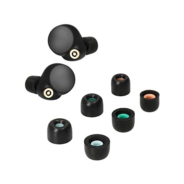 カラー：ブラックぴったり: 以下のデバイスに対応: Sony WF-1000XM4便利な3サイズセット: 柔らかく弾力性のある交換用イヤーパッドはメモリーフォーム製で、あなたの耳に心地よいフィット感を提供します。3つのサイズ違いで便利な合計...