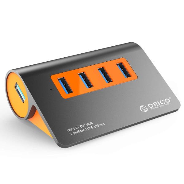 カラー：M3H4-G2-I【USB3.1 Gen2 10Gbps高速】最新規格USB3.1 Gen2に対応し、充電しながら最高転送速度10Gbpsで高速データ転送。超高速のデータ転送速度によりHD動画も数秒で転送可能です。【12V/2A電源...