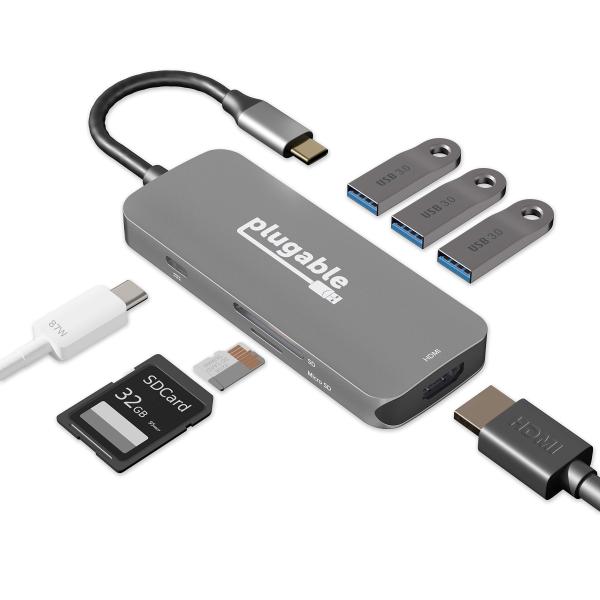 7 ポートによる拡張性 - 1 つの USB-C ポートまたは Thunderbolt 3 ポートを、7 ポートに拡張することができます。 この USB-C ハブには、USB 3.0 ポート x 3、4K HDMI ポート x 1、SD カ...