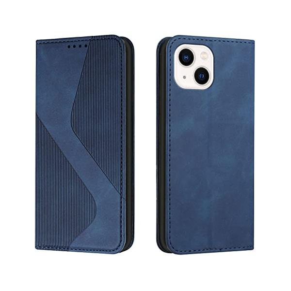 カラー：ブルーサイズ：i Phone 13スタイル：手帳型【対応機種】：i Phone 13 (6.1inch対応) 専用携帯ケース。ケースに横置きスタンド機能が付いているので、手に持たず動画の視聴などを楽しむことができます。ケースの内側に...