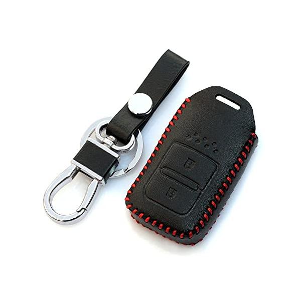 カラー：ブラックホンダ純正スマートキー専用設計、クールでおしゃれなキーケースとなっております。取り付けは容易にできます、ボタン部はロック/アンロックの型押し仕様で装着したままでもスム ーズに操作を行えます。適合車種：ヴェゼル フィット ジェ...
