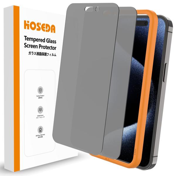 サイズ：i Phone 15 Pro用【対応機種】 i Phone 15 Pro 用 （2023）【覗き見防止仕様】保護フィルムは、新覗き見防止技術を採用して、左右の視野からの視線を防ぎ、画面のプライバシーを守ります。正面から見ると高透過率...