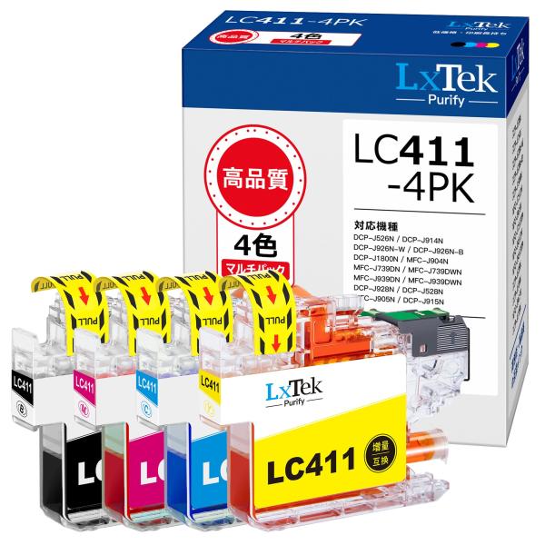 カラー：LC411 増量ブラック シアン マゼンタ イエ ローサイズ：ブラザー 用 LC411 4色 大容量スタイル：DCP-J526N DCP-J528N MFC-J739DWN MFC-J904N MFC-J905N DCP-J914N...