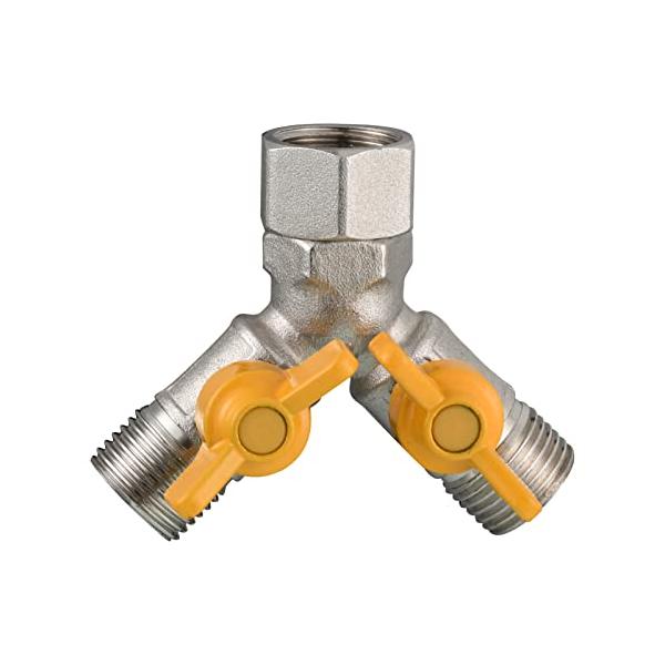 カラー：Y型アダプタサイズ：25x85x90mmスタイル：Y型アダプタ通常のシャワーホースまたは供給ホース用のG 1/2（20mm）ダブルシャットオフ設計 - ハンドシャワーと固定シャワーヘッド間の水の流れ複数の使用 -浴室のシャワーヘッド...