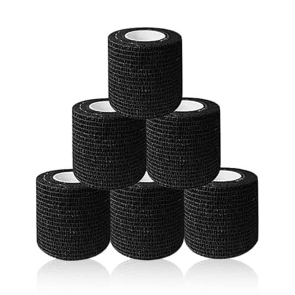 カラー：Black-6pcsサイズ：6 伸縮包帯スタイル：弾力性のある,接着剤自己粘着性 - このセルフスティックラップ包帯の最高品質の素材のため，自己粘着性の弾性包帯は皮膚に付着することもないため、このラップテープの取り外しは簡単です，そ...