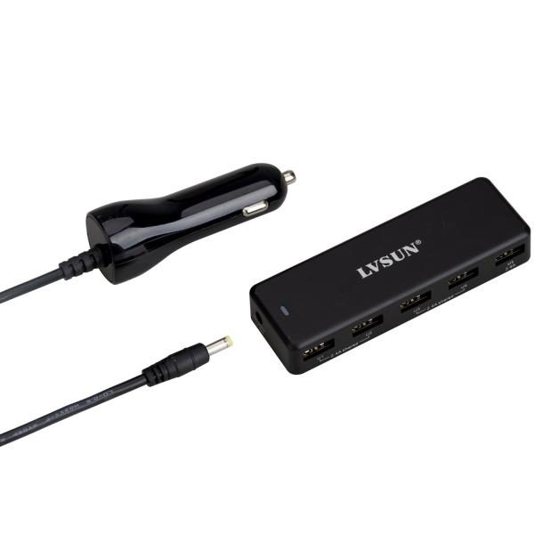 カラー：ブラックサイズ：10.2*3.4*1.6cmスマートICで構築によって、各USBポートは接続された機器を自動的に検知し、機器毎に適した最大のスピードで急速充電を行うことが可能です(最大出力2.4A)。高出力なUSBポートが5つあり、...