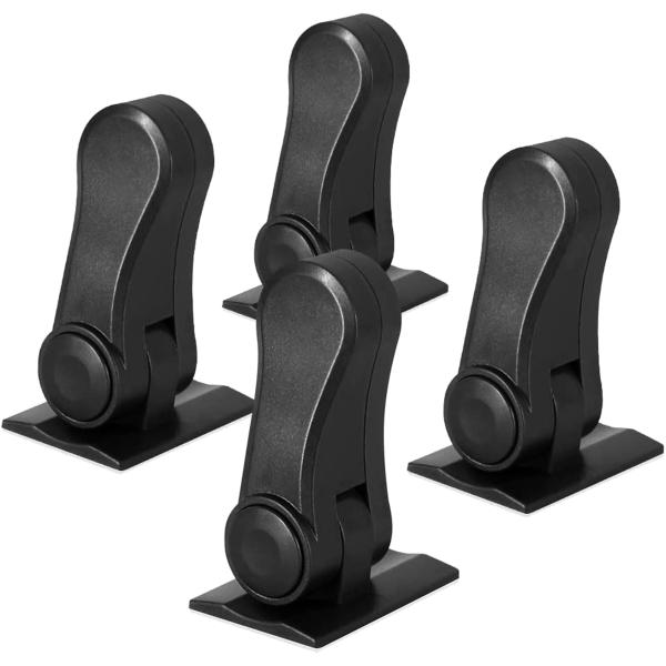 カラー：ブラック 4個入り『サイズ』長さ5cm×幅3.3cm×高さ7.2cm。ドア・戸棚・引き出し・キャビネットなどをロックして、好奇心がいっぱいある赤ちゃんの指はさみ、怪我を防止でき、予期せぬ危険から守ります。『シングルロック』シンプルな...