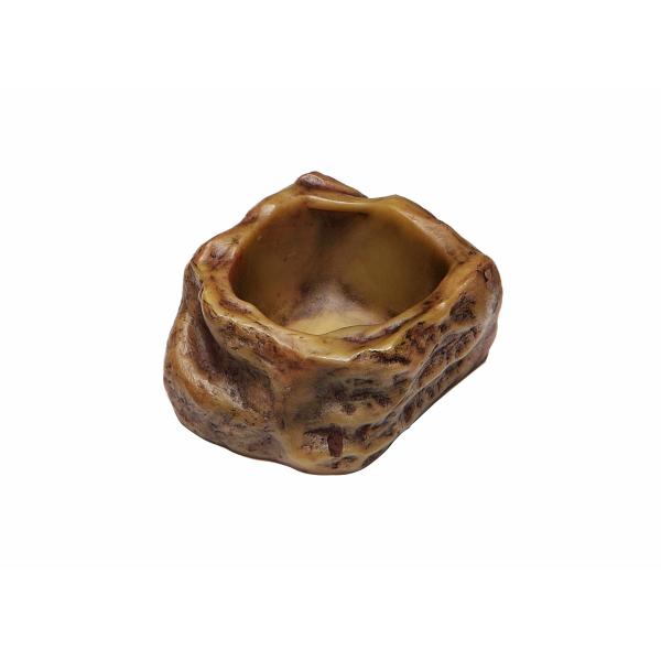 カラー：無しサイズ：XS本体サイズ(幅X奥行X高さ):6×5.5×3cm本体重量:92g原産国:中華人民共和国自然の岩をイメージしたデザインの水飲み皿で、レイアウトしたテラリウムにも適合内側には安全ステップ付きで、小さな生体やエサ昆虫が溺れ...