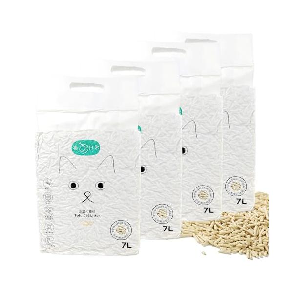 カラー：猫砂 おからサイズ：4袋【しっかり固まる】Vineerおからの猫砂はしっかりと固まります。掃除がとても安くて便利です。また、オシッコがかかった部分だけが固まるので、無駄がなく経済的です。粒が白いため、血尿がわかりやすく、猫の健康状態...