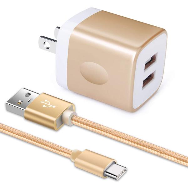 カラー：##金色【2台同時に充電・出力自動判別 】2つのUSB充電ポートを搭載しており、USB Type C機械を2台同時に充電可能です。最大出力電流が2.1Aですので、携帯端末の充電時間を短縮可能です。それに、出力自動判別機能により、接続...