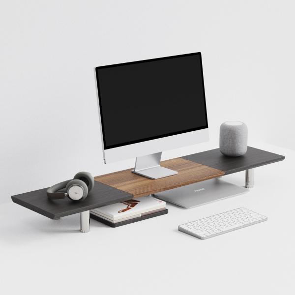 カラー：ブラウンサイズ：100cm・【横幅100cmの机上台・収納便利】モニター下の空間は収納スペースが付き、キーボードやマウスなど周辺機器、タブレットなどを一気に収納できます。デスクの周りはすっきりになれ、作業スペースも広めます。・【おし...