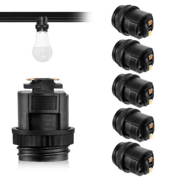 カラー：黒いサイズ：6個入りスタイル：黒い1、E26口金 ダクトレールソケット、包装：6個入り、色: 黒い、サイズ：40mm*51mm（直径*高さ）、材質：難燃性PBT、重量:35ｇ/1個、適合負荷: 6A/0-250Vまで。2、安全認証：...