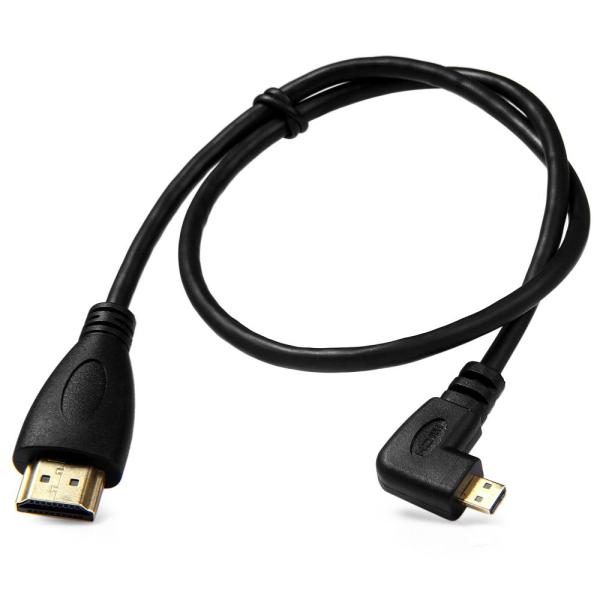 カラー：左角度：1.5m。サイズ：5 Feet左側の斜めの90d cablecc Micro HDMI to HDMIオスケーブル5 ft Xoom