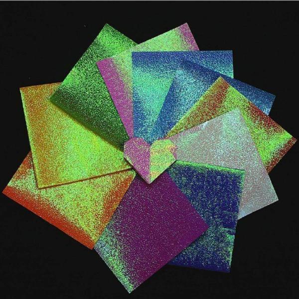 サイズ：光沢10柄 100枚 15*15cm優れた品質：色彩が鮮やかである，エコ紙,表面はキラキラ輝いていますが、グリッター粉なし。粉末が落ちる心配は要らない、あなたの手芸品を目立たせます。入数：10柄×10枚 合計100枚入，15cm*1...