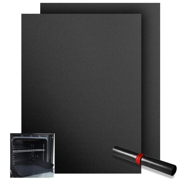 カラー：ブラックサイズ：32x50cm, 2 PCS【高耐熱性＆耐久性】耐熱範囲：−30℃〜260℃の温度耐えます。 テフロン材を採用しており、無毒無臭で、体に害がない、環境にもやさしいです。炭火焼き、ガスまたはベッキング、電気焼き、肉、ス...