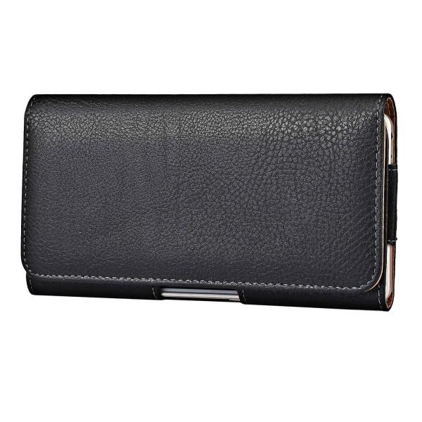 カラー：ブラックサイズ：6.0 インチベルトホルダー携帯ベルトケース横型 ,重量: 約75g ,材質: ライチ紋 強い耐摩耗性のPUレザー，耐久性材質を使用しています, 外寸法:W80×H160×D18mm, 参考収容寸法:W78×H158...