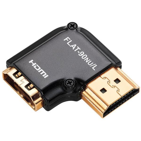 カラー：ブラックサイズ：FLAT-90NU/LHDMI（オス/メス）向きを変えたい時に便利です(選べる4形)ダイキャスト亜鉛合金全方位シールド、プラスチック製のハウジングを持つ他の人はまったくシールドを持っていません高精度コネクター24金コ...