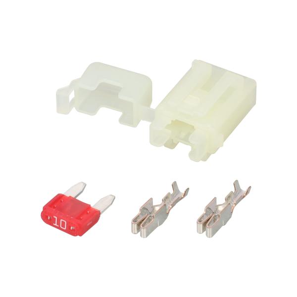 汎用ミニ平型ヒューズ用 | 連結可能ハーネス：AV0.85推奨ミニ平型ヒューズ(10A×1)付属ミニ平型ヒューズ用ヒューズホルダーです。電装品、電装回路の保護に。