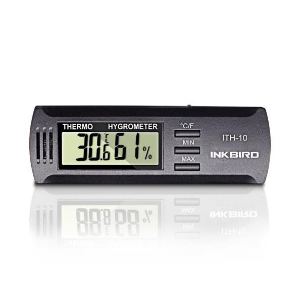 サイズ：ITH-10スタイル：ITH-10サイズ(約)：10 x 3.2 x 0.99（cm）本体重量(約)：32 ｇ温度範囲：-5℃〜50℃（23?〜122?）温度精度：±1℃。湿度範囲：30％RH〜90％RH、湿度精度：±3％RHデスク...