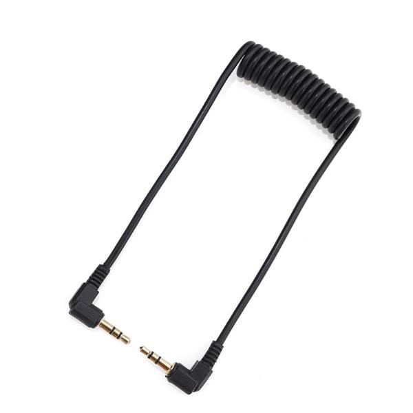 プラグL型 3.5mm 、90度右＆左角度；カールコード3.5mmステレオオーディオケーブルは3.5mmオーディオポートのあるMP3プレイヤー、スマートフォン、iPod、i Phone、タブレットと車、ポータブルワイヤレスBluetooth...