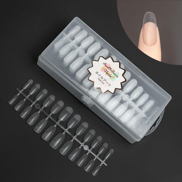 カラー：#3-オーバル 半透明サイズ：?18×8×3.3cmスタイル：クリア・【品質と便利なネイル用品】多様なマニキュアの追求に合わせて、さまざまな形や色でご利用いただけます。同じ形は磨き砂と透明の二種類があります、磨き砂は事前に磨いておく...