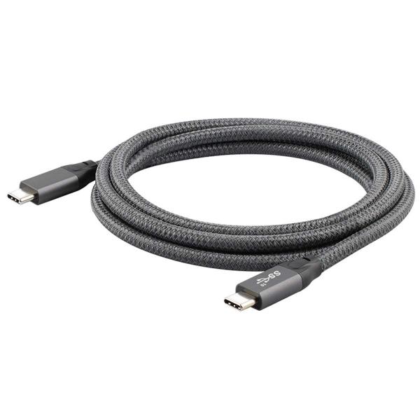 サイズ：1.5M10Gbps USB-C USB 3.1 Type C オス - オス データビデオケーブル 電子マーカー付き タブレット 携帯電話 ノートパソコン用内部にEマーカーチップ付き。Type-C Gen2 10Gbpsデータ、ビ...