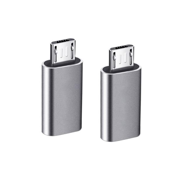 カラー：シルバー【Type C メス to Micro USB オス変換】USB Type Cケーブルしかない場合、本製品を使用して、接続するだけであらゆる設定が不要となりスマーホとタブレットなどUSB type ｃをmicro USBに迅...