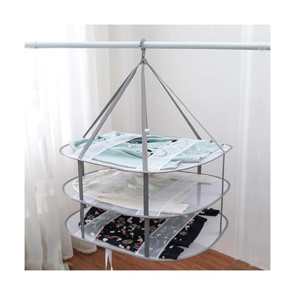 カラー：ホワイトサイズ：適さない【衣類変形防止】平らに置くことで、重力を感じさせることなく干せるので、伸びたり型崩れしたりハンガーの跡したりしません【77cmのワイドサイズ！で何でも干せる】オープンすると長辺は77cmです。超ワイド仕様であ...