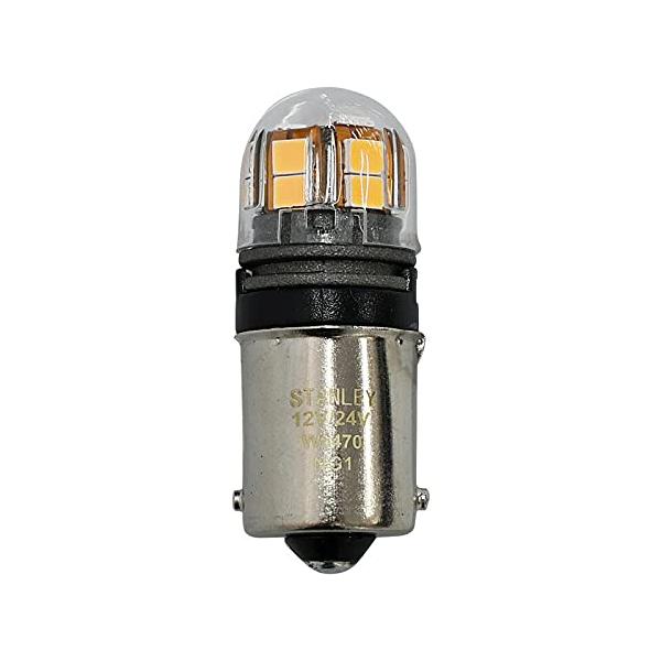 カラー：電球色用途:マーカー、発光色(カラー):電球色、定格:12/24V、1W、互換電球タイプ:G18、BA15sルーメン値(?):130?、ケルビン値(K):2700K互換電球スタンレー品番:A4125、A4174D、A4135M、A4...
