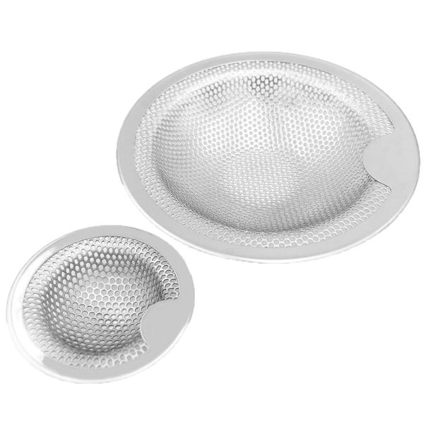 カラー：SとLサイズ2個セットスタイル：パンチング【排水口適用サイズ】お風呂排水溝用ゴミ受け Lサイズ（口径 8.0-10.1cm） 洗面台用ゴミ受け Sサイズ（口径3.5-4.5cm）LとSサイズ 2個セット【ステンレスはいすいこうごみ受...