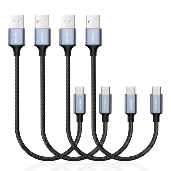 サイズ：20cm 4本【0.2m短いtype cケーブル】短い タイプC ケーブルは、絡まりを防ぎ、バッグやポケットに入れて、使いやすくで携帯便利、データ転送速度の効率を向上させるためのも優れた選択肢です。【急速充電と高速データ伝送】当US...