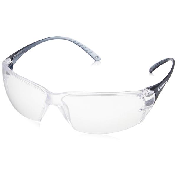 カラー：クリアスタイル：MILO CLEAR耐衝撃性の高いポリカーボネート製透明レンズ一眼型安全メガネサイドプロテクトデザインで正面・側面からの飛来物防止超軽量18gでつけていることを忘れるほどの快適使用メタルフリー