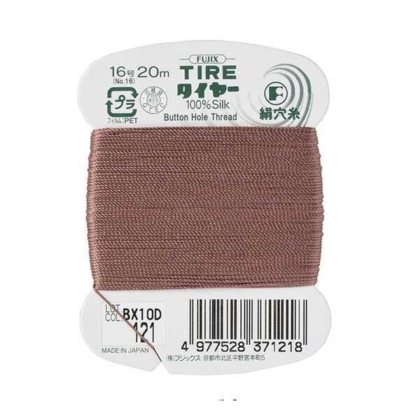 カラー：col.121サイズ：20mスタイル：col.121シルク100%の穴糸。絹は独特の美しい光沢と、しなやかな感触があり、滑らかで、弾力性に富んでいます。その天性の持ち味を活かし、縫いやすさと仕上がりの風合いを大切にした 高級縫い糸が...