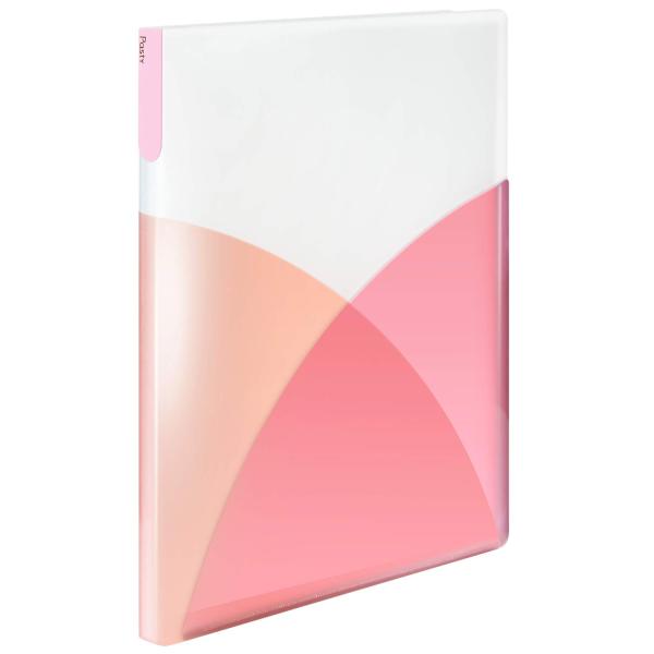 カラー：ピーチピンクサイズ：A4スタイル：コンテンポラリー外形寸法:縦307mm×横230mm×背幅15mmポケット内寸:縦299mm×横220mm。A4サイズ(縦297mm×横210mm)向けポケットファイル。中紙無しのポケット40枚。書...