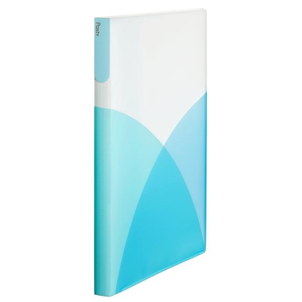 カラー：ソーダブルーサイズ：A4スタイル：クリアファイル外形寸法:縦307mm×横230mm×背幅15mmポケット内寸:縦299mm×横220mm。A4サイズ(縦297mm×横210mm)向けポケットファイル。中紙無しのポケット40枚。書類...