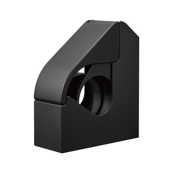 カラー：ダークグレーオフ ィスのエントランスやデスク周りのアイテムを収納し、統一感が演出できる事務用品シリーズSTADA【カラー】ダークグレー【外形寸法】約64(W)×153(D)×179(H)mm【最大収納可能テープ】50mm（幅）×約1...