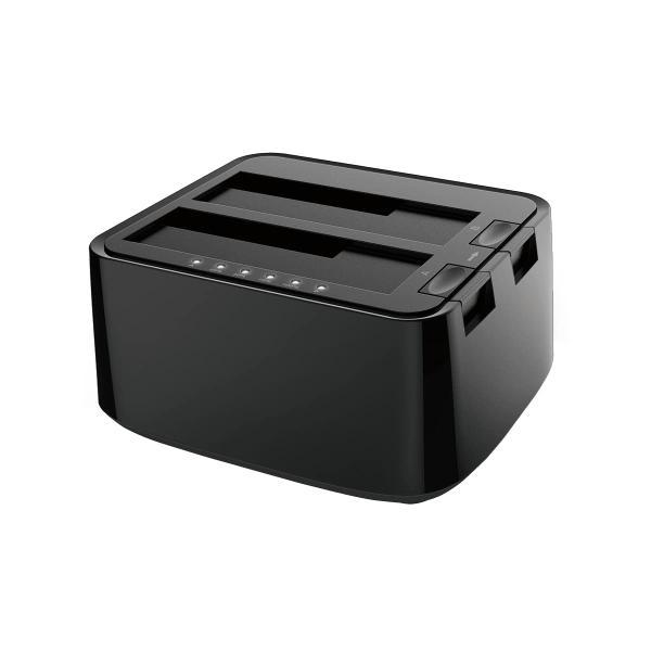 カラー：ブラックサイズ：クローン機能ありスタイル：エラースキップ機能付きモデルUSB3.2Gen1 Type-A接続、SATA SSD/HDDに対応するドッキングステーション。3.5型、2.5型（インチ）のSATA III/II/I接続のS...