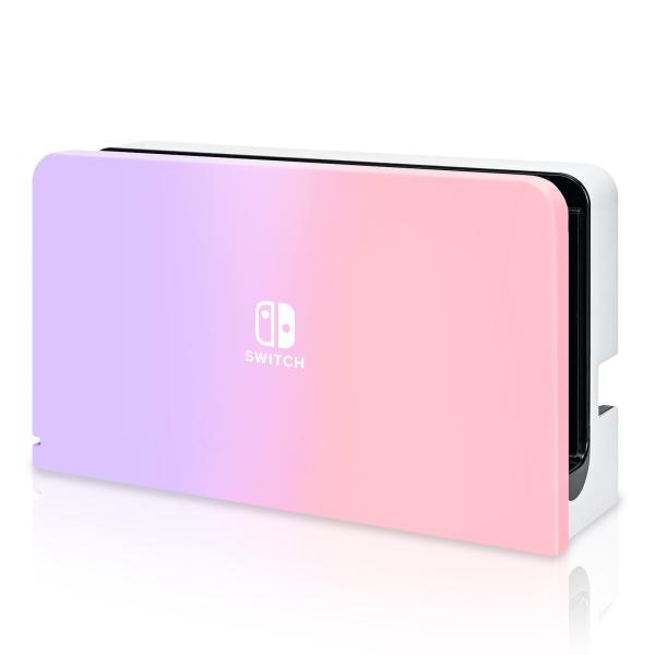 カラー：pink+purpleサイズ：switch oled【対応機種】Switchのドックに対応します。ご注意：Switch 本体のケースではありません。【高品質PC?全面保護】防震、耐衝撃、高品質のPC原素材を採用して、防塵、防水、キズ...